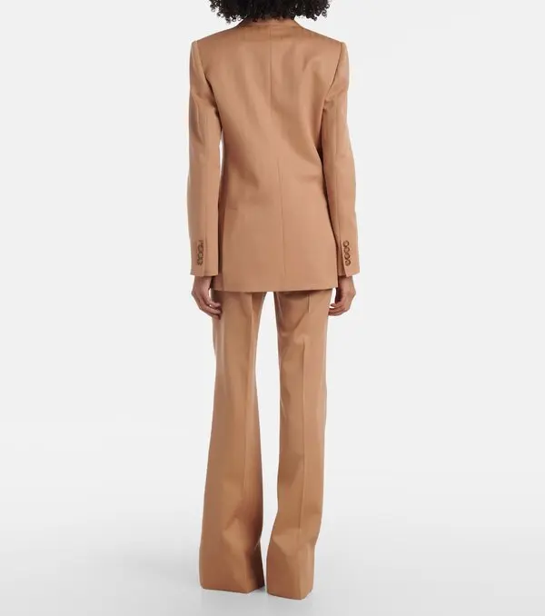 Stella McCartney Striped Double-breasted Wool Blazer
