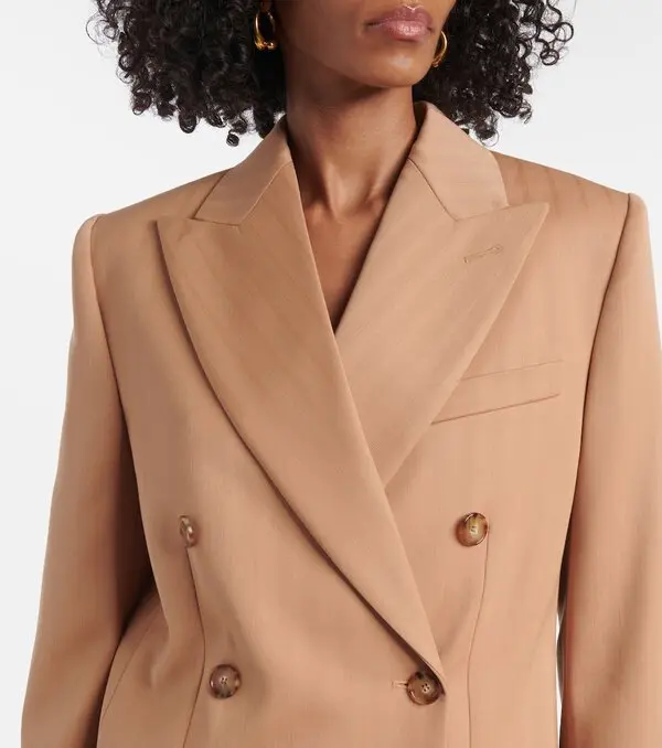Stella McCartney Striped Double-breasted Wool Blazer