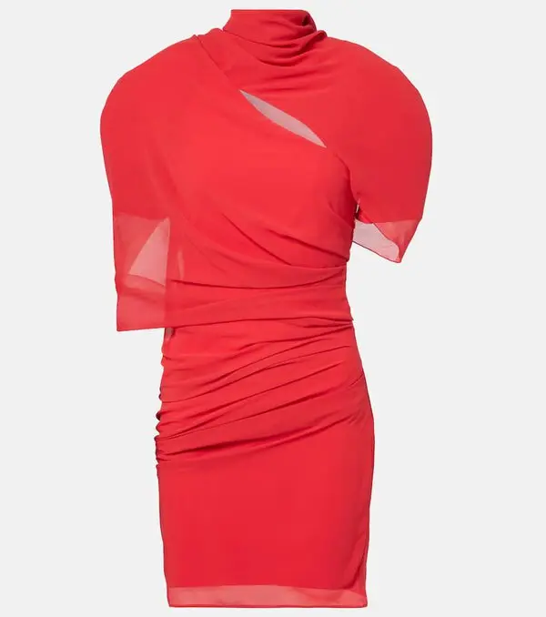 jacquemus la robe castagna draped mini dress Jacquemus La Robe Castagna Draped Mini Dress - Red