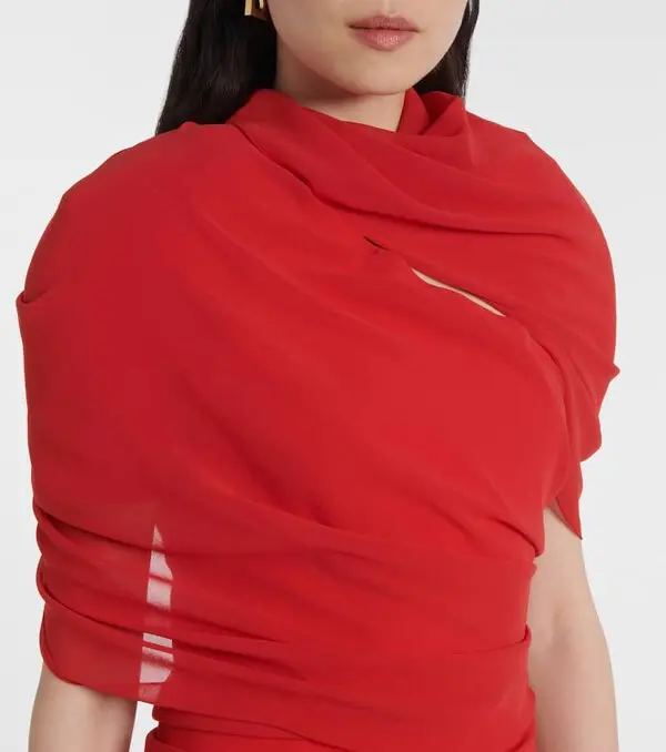 Jacquemus Castagna Draped Minidress - Red