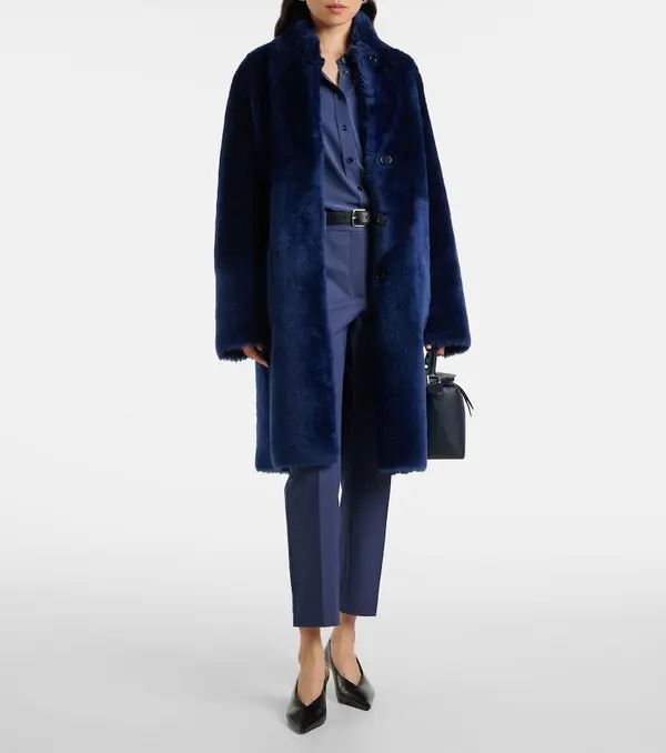 JOSEPH Coleman Cropped Gabardine Slim Pants - Blue