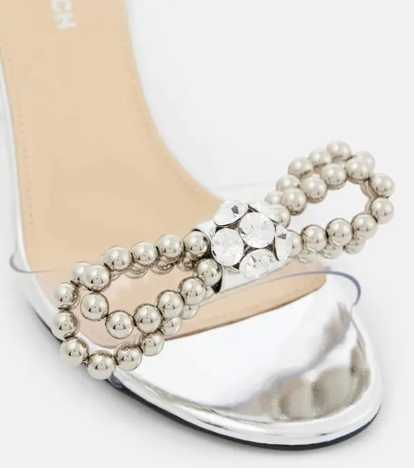 Mach & Mach Double Bow Embellished Sandals