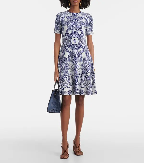 Etro Paisley Mini Dress - Blue
