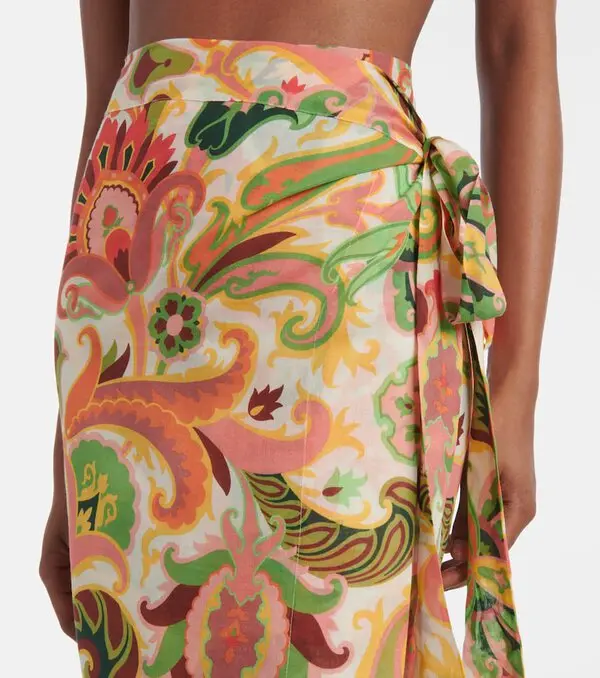 Etro Floral Cotton And Silk Beach Cover-up