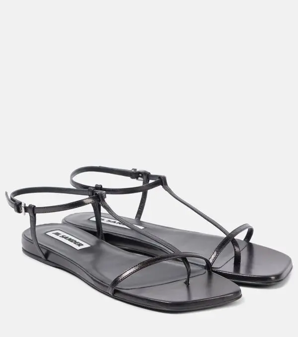 JIL SANDER Leather Thong Sandals