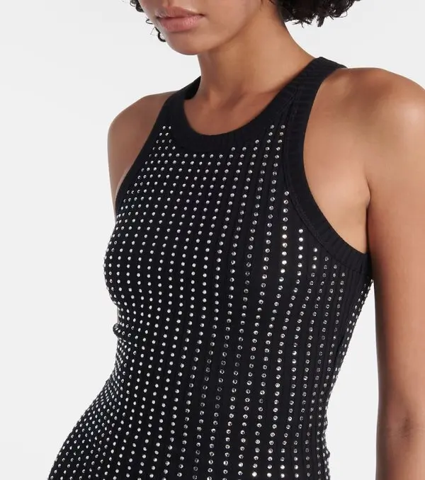 Attico Embellished Mini Dress - Black