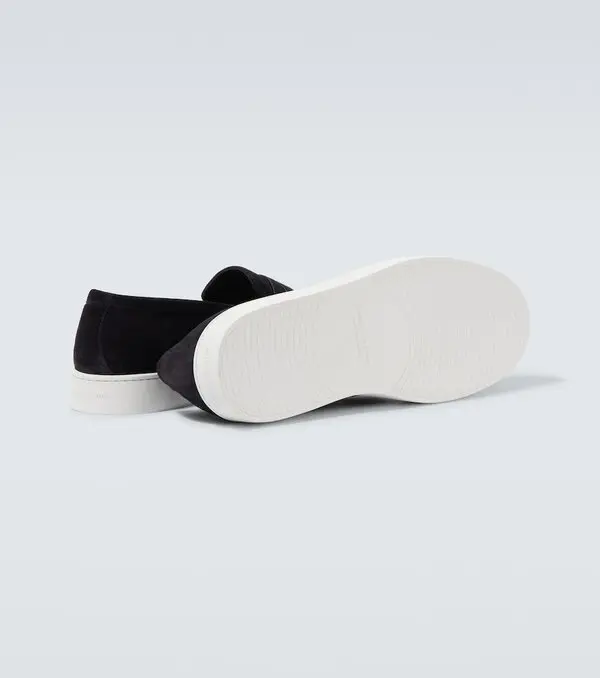 Manolo Blahnik Ellis Suede Loafers - Blue
