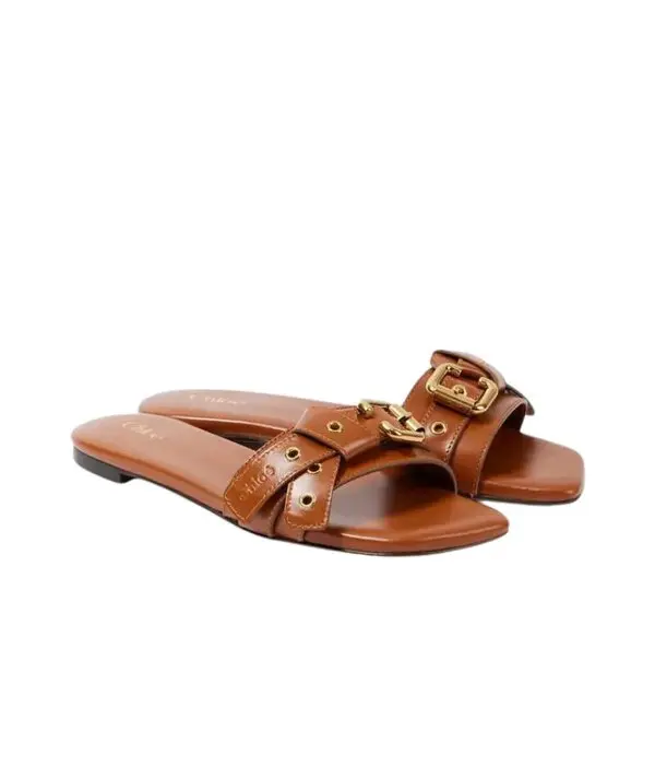 Chloé Mae Leather Slides