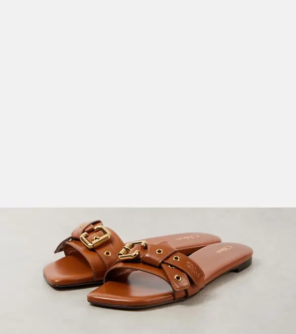 Chloé Mae Leather Slides