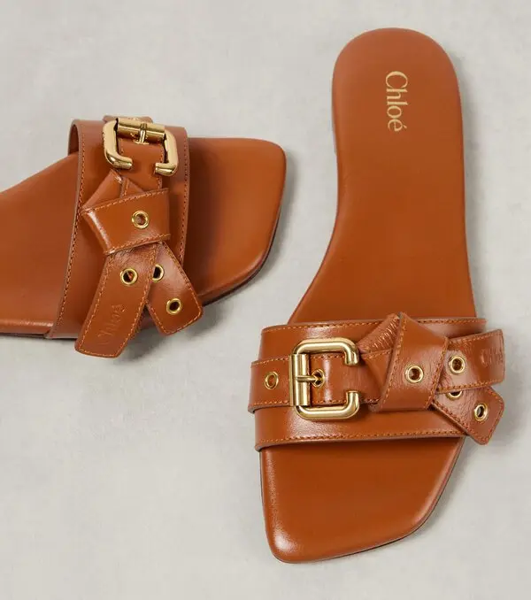 Chloé Mae Leather Slides