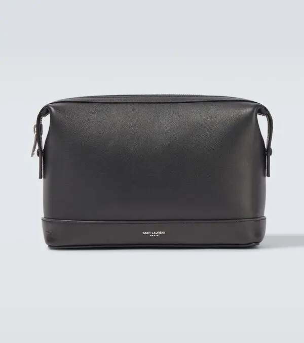 Saint Laurent Small Leather Clutch - Black