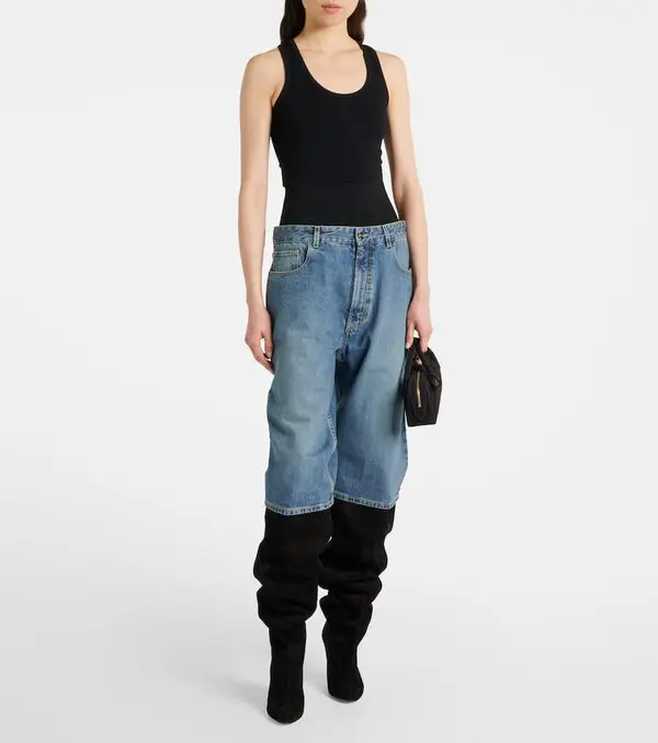 Alaïa Cropped Barrel-leg Jeans