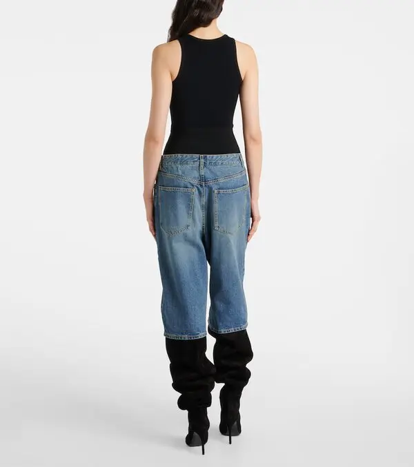 Alaïa Cropped Barrel-leg Jeans