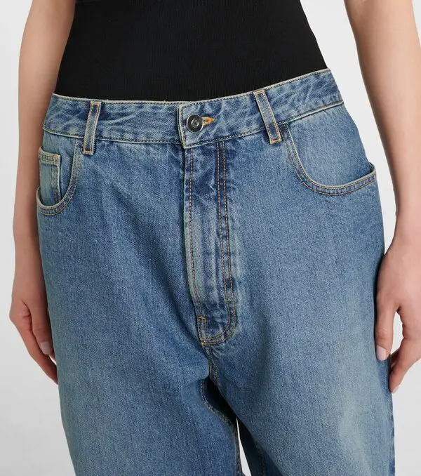 Alaïa Cropped Barrel-leg Jeans