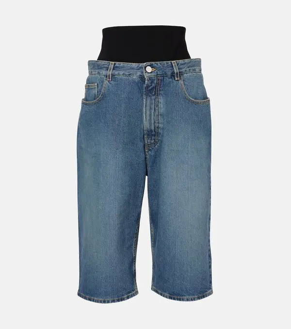 Alaïa Cropped Barrel-leg Jeans - Blue