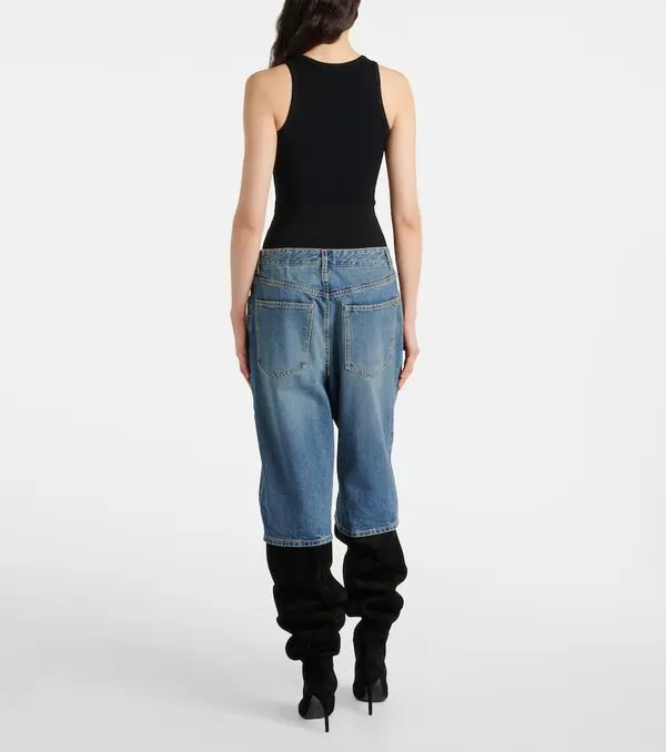 Alaïa Cropped Barrel-leg Jeans