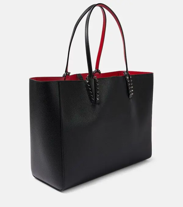 CHRISTIAN LOUBOUTIN Cabata Large Leather Tote Bag - Black