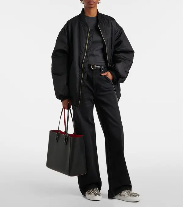 CHRISTIAN LOUBOUTIN Cabata Large Leather Tote Bag - Black