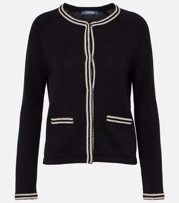 Max Mara Zenobia Cotton Cardigan - Black