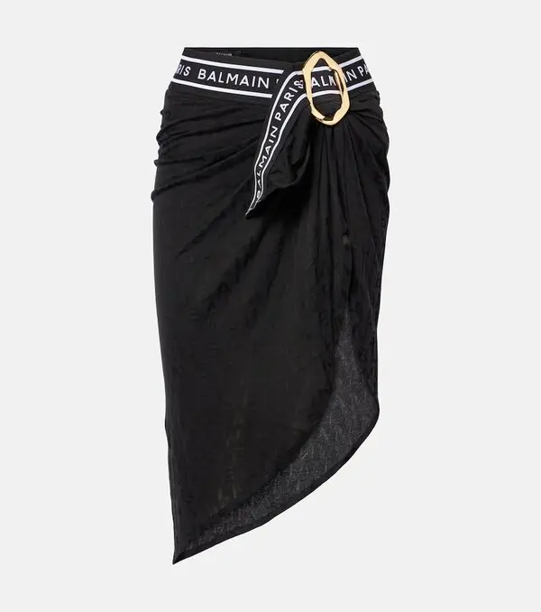 Balmain Logo Beach Cover-up - Black