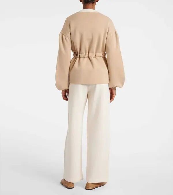 Max Mara Tiberio Belted Virgin Wool Cardigan - Beige