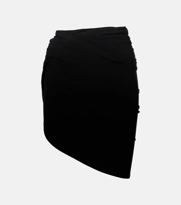 Jacquemus Drapeado Jersey Miniskirt - Black