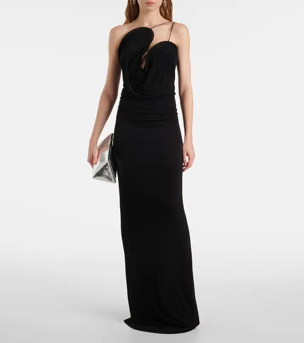 Christopher Esber Asymmetric Jersey Midi Dress