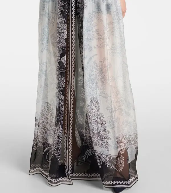 Elie Saab Printed Maxi Dress - Black