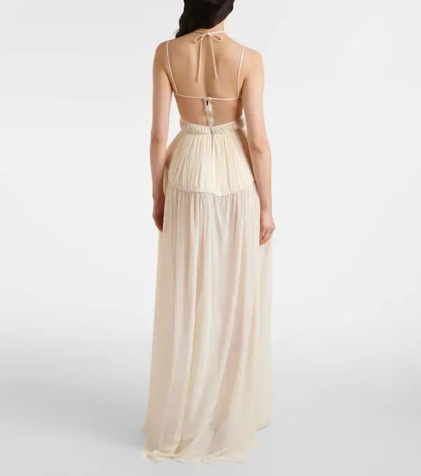 embroidery cut long dress Maxi Tehuacan Dress main image 1