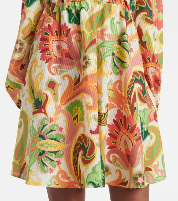 Etro Floral Cotton And Silk Minidress
