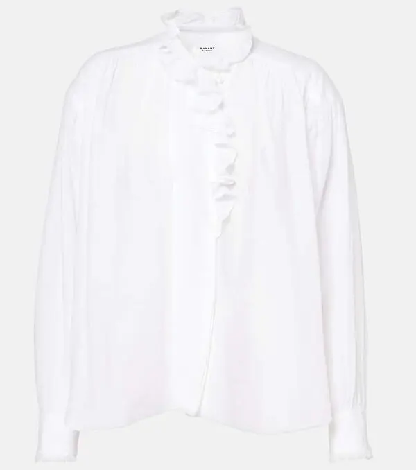 MARANT ETOILE Etoile Cotton-blend Pajama Shirt - White