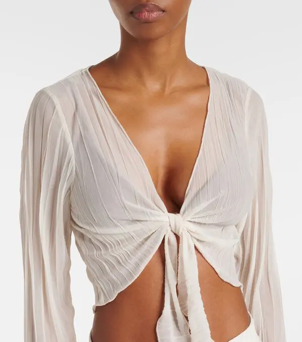 Jade Swim Dania Crop Top - White
