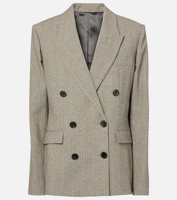 Isabel Marant Étoile Irma Plaid Blazer - Black