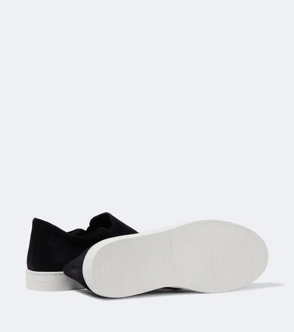 Manolo Blahnik Nadores Suede Slip-on Sneakers - Blue