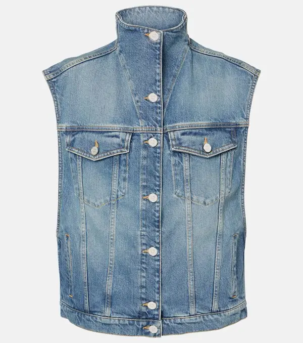 Alaïa Denim Vest - Blue