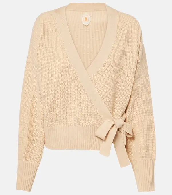 Jardin Des Orangers Wool And Cashmere Wrap Cardigan - Brown