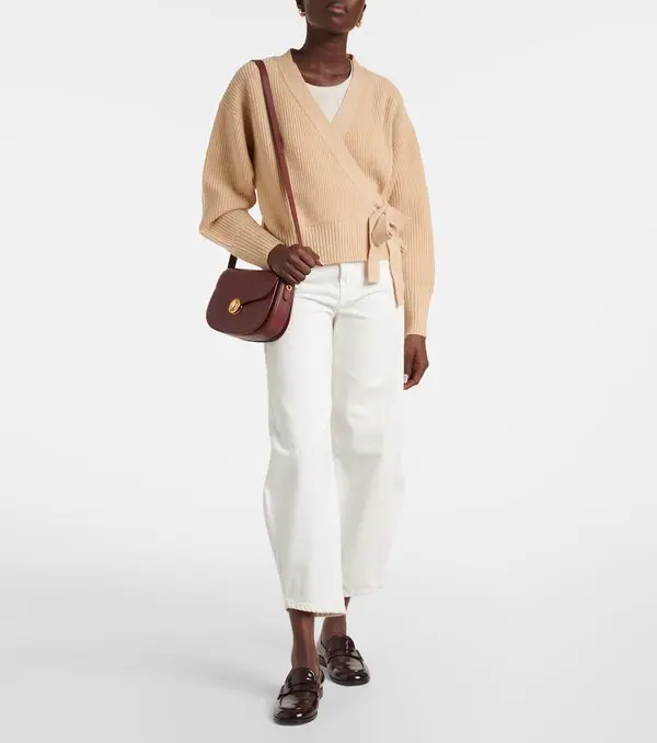 Jardin Des Orangers Wool And Cashmere Wrap Cardigan - Brown