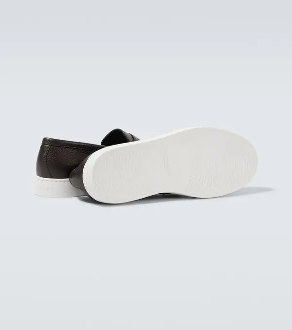 Manolo Blahnik Ellis Leather Loafers