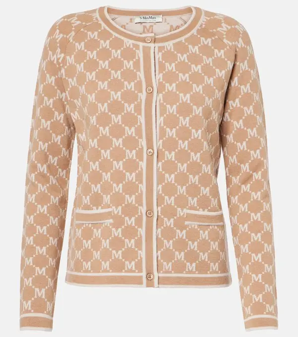 Max Mara Tivoli Wool And Cashmere Cardigan - Beige