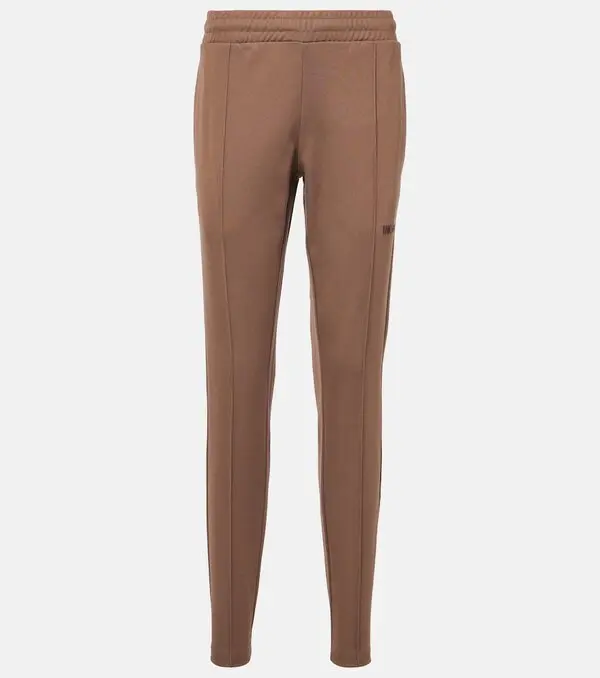 Attico Logo Cotton-blend Jersey Sweatpants - Brown