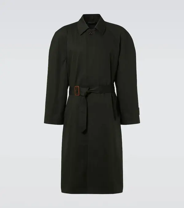 Balenciaga Belted Cotton Car Coat