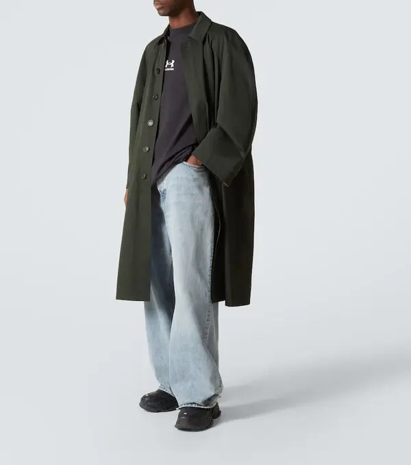 Balenciaga Belted Cotton Car Coat