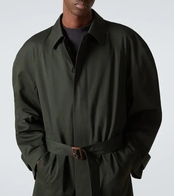 Balenciaga Belted Cotton Car Coat