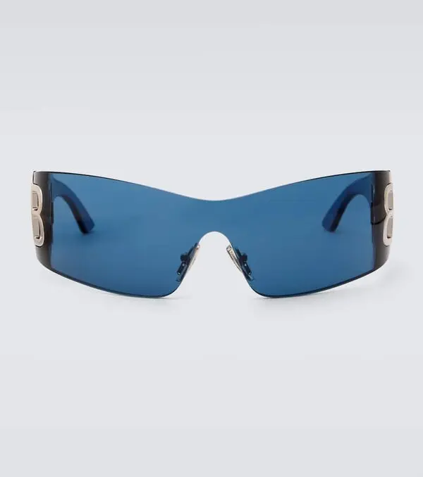Balenciaga Bossy Shield Sunglasses - Blue