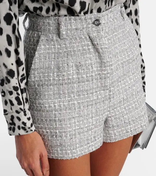 Dolce & Gabbana Quadri-check-tartan Tweed Shorts