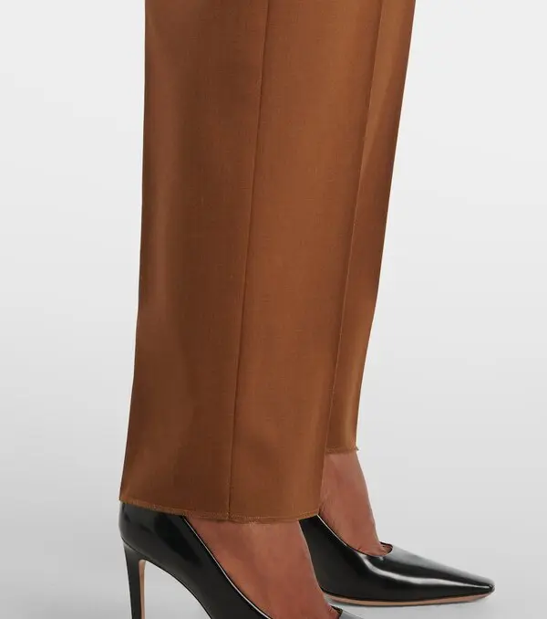 Max Mara Edera Wool-blend Pants - Brown