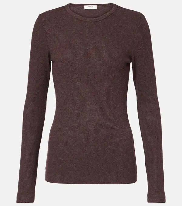 AGOLDE Delphi Jersey Top - Brown