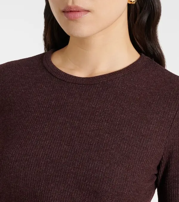 AGOLDE Delphi Jersey Top - Brown
