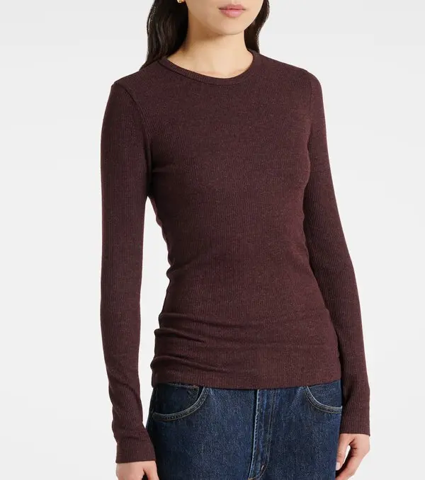 AGOLDE Delphi Jersey Top - Brown