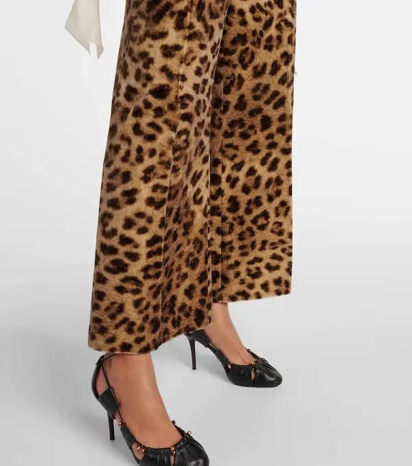 Chloé Leopard-print Cotton Velvet Pants